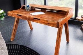 Designový sekretář Daman z akáciového masivu natur 100cm