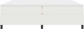 Postel s boxspringem Krémová a bílá 200 x 200 cm 3337484