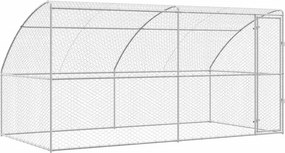 Psí kennel 2 ks Stříbrná 4 x 2 x 2 m Pozinkovaná ocel 3368336
