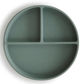Mushie Silikonový talíř s přísavkou Cambridge-blue
