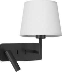Bílé/matně černé hliníkové nástěnné svítidlo s ohybatelnou konstrukcí Savona – Nova Luce
