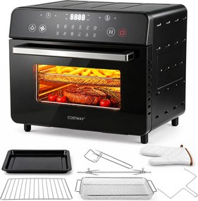 Costway Horkovzdušná fritéza 22 L s 12 programy 1800 W Multifunkční trouba