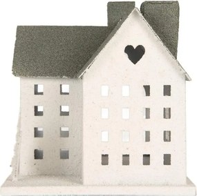 Kovová lucerna domek - 32 cm