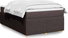Box spring postel s matrací tmavě hnědá 120x200 cm textil 3285563