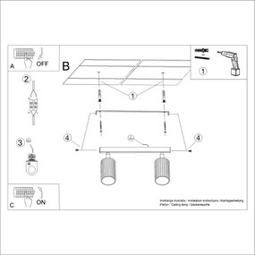 Zelené bodové svítidlo 6,5x30 cm Gleam – Sollux