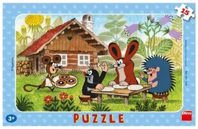 Dino Puzzle deskové Krtek na návštěvě 15 dílků