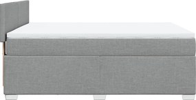 Box spring postel s matrací světle šedá 160 x 200 cm textil 3285932