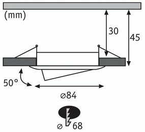 Paulmann 93449 - SADA 3xLED/6,5W IP23 Koupelnové podhledové svítidlo NOVA 230V