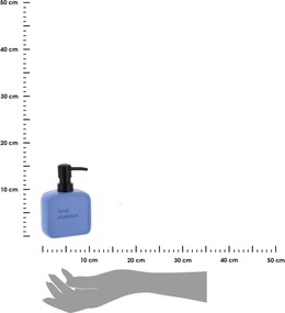 Dávkovač mýdla Julia, modrá/s černými prvky, 225 ml