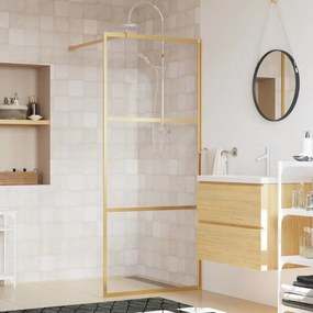 vidaXL Zástěna do průchozí sprchy čiré ESG sklo 90 x 195 cm [154937] Barva: zlatá