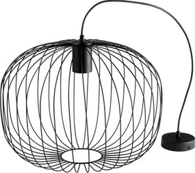 Lustr na lanku OVELLA 1xE27/15W/230V pr. 46 cm černá
