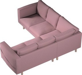Potah na pohovku IKEA Norsborg rohová 4-místná barva růžová látka pletený vzor