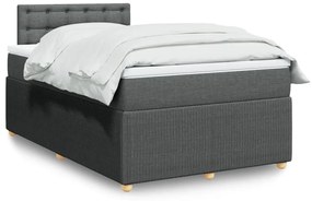 Box spring postel s matrací tmavě šedá 120x190 cm textil