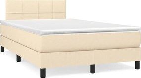 Box spring postel s matrací krémová 120x200 cm textil 3140046
