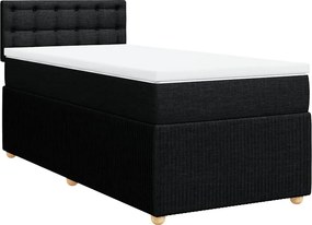 Box spring postel s matrací černá 80 x 200 cm textil 3287299