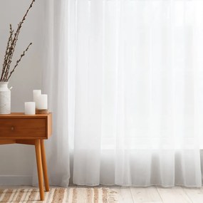 Voál bílý hladký s olůvkem ZAC-015 výška 260 cm Šití na míru