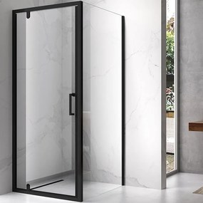 BPS-koupelny Čtvercový sprchový kout HYD-OK04B-BL 80x80 černá/transparent - bez vaničky