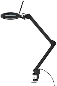 Goobay stolní lampa s lupou, 127 mm, 3 dioprie, stmívatelné led osvětlení 10 w, černá