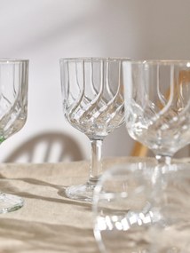 Sinsay - Sklenice na nožce s lisovaným vzorem 4 pack - clear