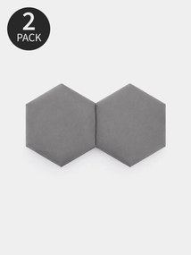 Sinsay - Čalouněné šestihranné stěnové panely 2 pack - šedá