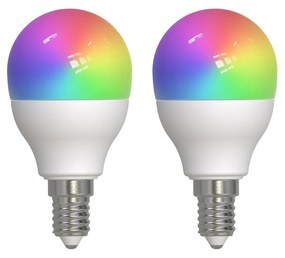 LUUMR Smart LED kapková lampa, E14, 4,9W, CCT, RGB, Tuya, 2 kusy