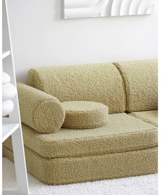 Zelená dětská pohovka z textilie bouclé 132 cm Settee – Wigiwama