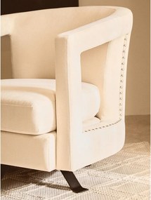 Béžové otočné sametové křeslo Hestia – Premier Housewares