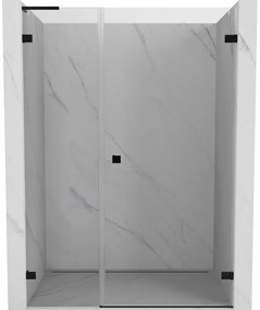 Mexen Lunar-B L sprchové dveře pravé 130 cm, transparentní, černé - 832SL-130-050-70-00-P
