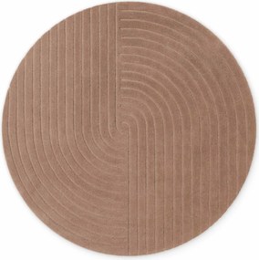 Vikosa, Kusový koberec Vikosa Arcura 106300 Brown kruh, 150x150 (průměr) kruh, hnědá, ložnice