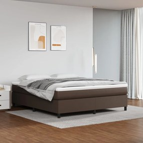 vidaXL Box spring postel hnědá 180 x 200 cm umělá kůže