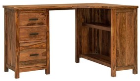 Massive home Rohový psací stůl z palisandrového dřeva Massive Home Irma