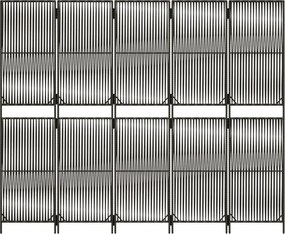 vidaXL Dělicí stěna 5 panelů polyratan [365399] Barva: Hnědá
