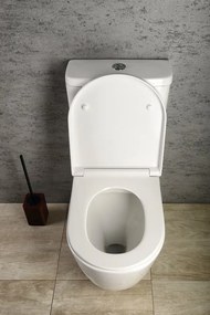 Sapho TURKU RIMLESS WC kombi mísa zvýšená, spodní/zadní odpad, bílá PC104WR