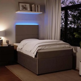 Box spring postel s matrací světle šedá 120 x 200 cm samet 3294604