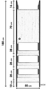 Kalune design Otevřená šatní skříň POYRAZ 285LCV1157