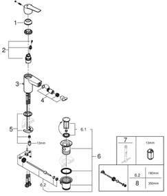 GROHE 32560002 - Bidetová baterie START velikost S lesklý chrom