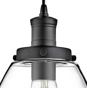 SEARCHLIGHT Závěsné industriální svítidlo Pyramid 3228BK