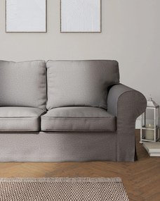 Potah na pohovku IKEA  Ektorp 3-místná, rozkládací STARÝ MODEL PIXBO barva šedá látka pletený vzor