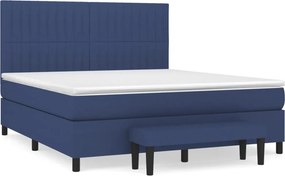 Box spring postel s matrací modrá 160x200 cm textil 3136771