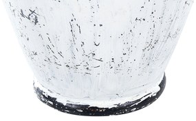 Pálená hlína Dekorativní váza 33 Bílá MASSALIA Beliani