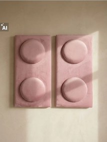 Sinsay - Čalouněné nástěnné panely ve tvaru bloku 2 pack - pastelová růžová