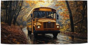 Sablio Ručník Žlutý školní autobus - 70x140 cm