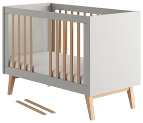 Šedá postýlka 60x120 cm Swing – Pinio