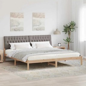 Rám postele s čalouněným čelem s čelo Hnědá 200 x 200 cm 3394381