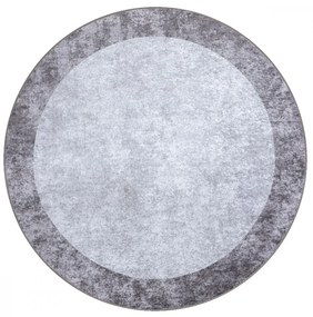 Kusový koberec Arog tmavě šedý kruh 100cm