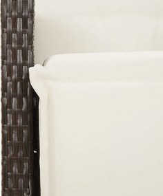 11dílný zahradní bistro set s poduškami hnědý polyratan 3277264