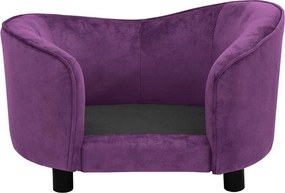 Pohovka pro psy vínová 69 x 49 x 40 cm plyš 171024
