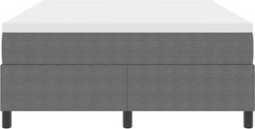 Postel s boxspringem Světle šedá a bílá 160 x 200 cm 3337472