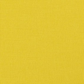 2místná pohovka s polštáři světle žlutá 140 cm textil 3200850