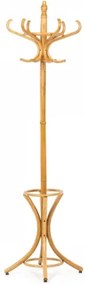 Věšák dřevěný stojanový masiv topol a bříza tmavý dub 185 cm F-2059 OAK